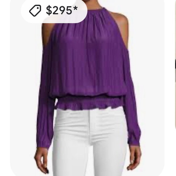 Ramy Brook | Tops | Ramy Brook Lauren Coldshoulder Smocked Top | Poshmark